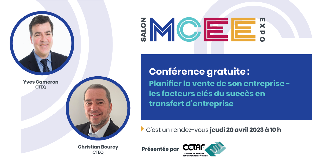 Planifier la vente de son entreprise - Salon MCEE